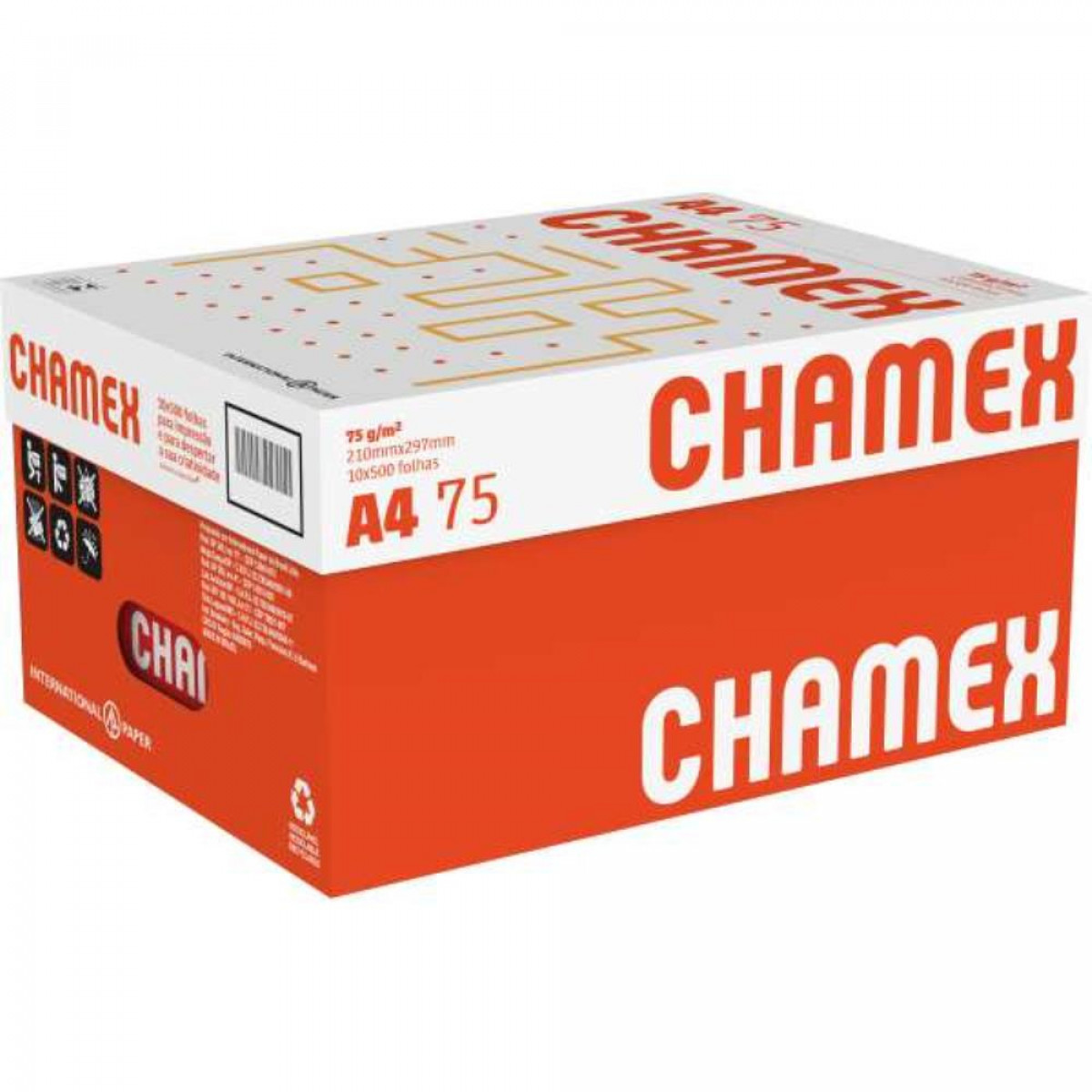 PAPEL SULFITE A4 CHAMEX 75 GR CX C/ 5000 UN - Artigos de Papelaria ...