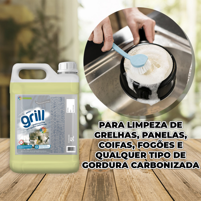 DESINCRUSTANTE GRILL 5 LT SEVEN GEL CX C/4 (5496) | Multipack Comercial