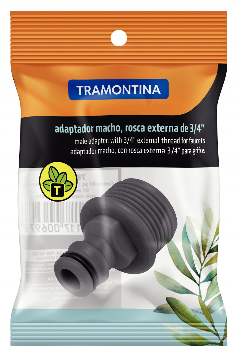 ADAPTADOR PARA JARDIM MACHO TRAMONTINA - 78501/000 UN COM 1 UN ...